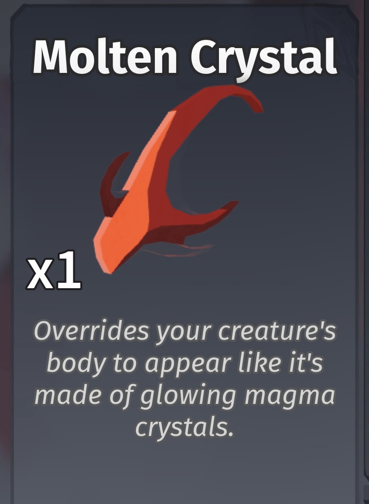 Signature Look: Molten Crystal - Roblox Creatures of Sonaria Trade ...