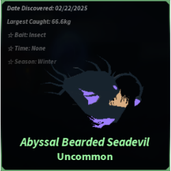 Abyssal Bearded Seadevil - Roblox Fisch Trade | Traderie