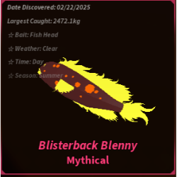 Blisterback Blenny - Roblox Fisch Trade | Traderie