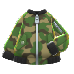 camo bomber-style jacket | Animal Crossing: New Horizons (ACNH) (ACNH ...