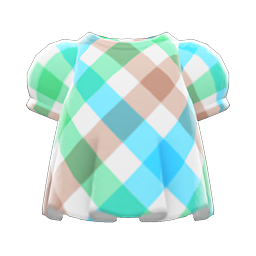 Plaid Puffed Sleeve Shirt | Trade Animal Crossing: New Horizons (ACNH ...
