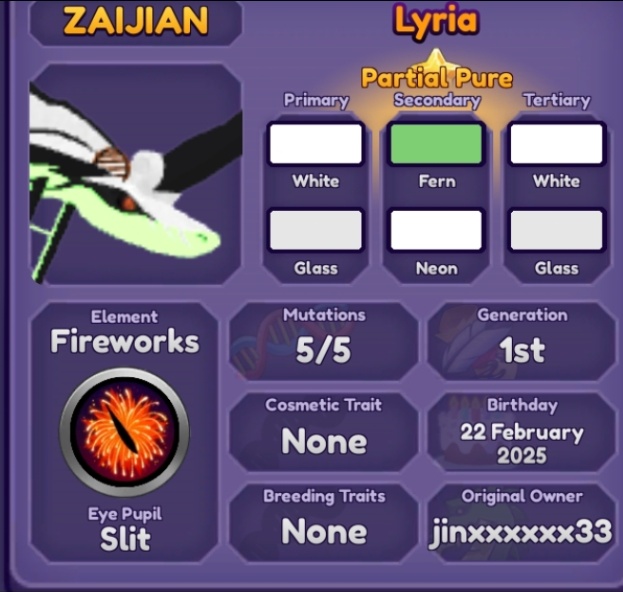 Lyria - Roblox Dragon Adventures Trade | Traderie