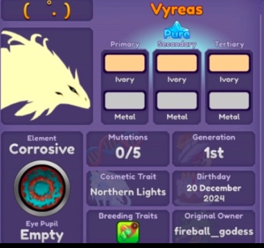 Vyreas - Roblox Dragon Adventures Trade | Traderie