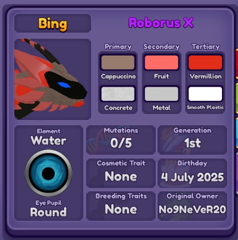 Roborus X - Roblox Dragon Adventures Trade | Traderie