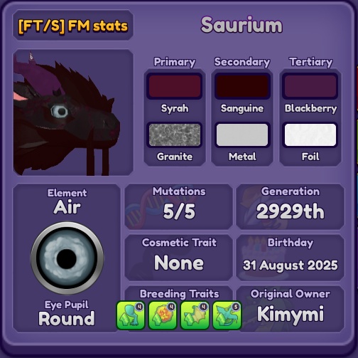 Saurium - Roblox Dragon Adventures Trade | Traderie