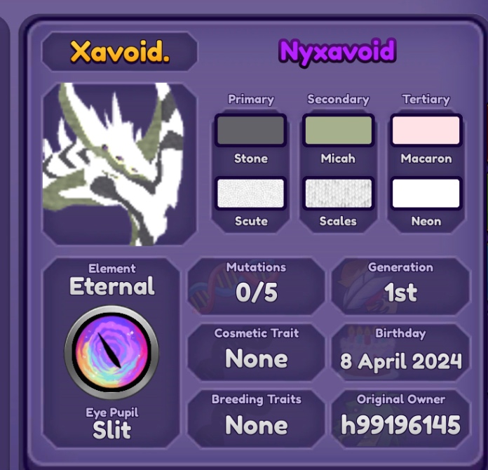 Nyxavoid - Roblox Dragon Adventures Trade | Traderie