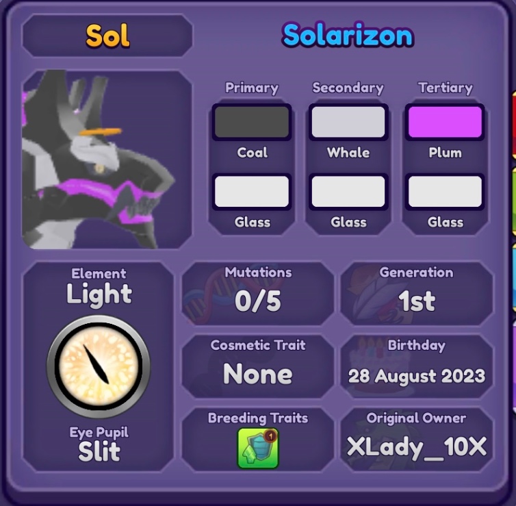 Solarizon - Roblox Dragon Adventures Trade | Traderie
