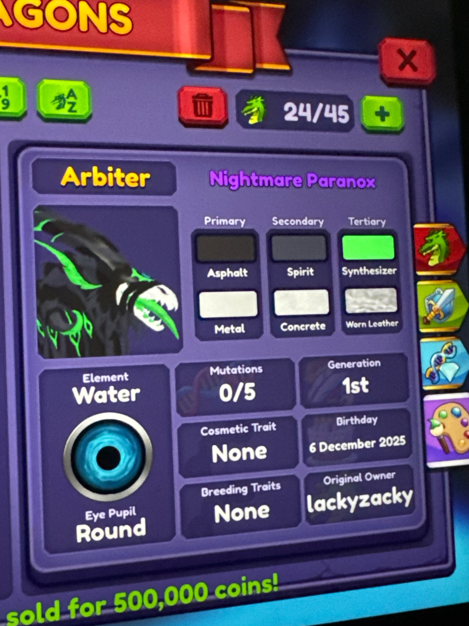 Nightmare Paranox - Roblox Dragon Adventures Trade | Traderie