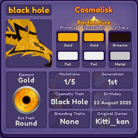 Cosmalisk - Roblox Dragon Adventures Trade | Traderie