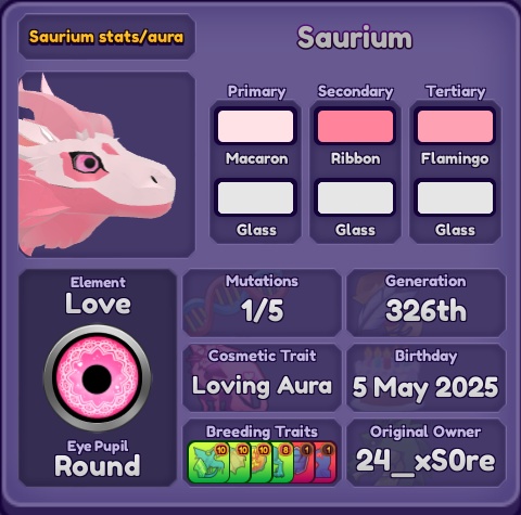 Saurium - Roblox Dragon Adventures Trade | Traderie