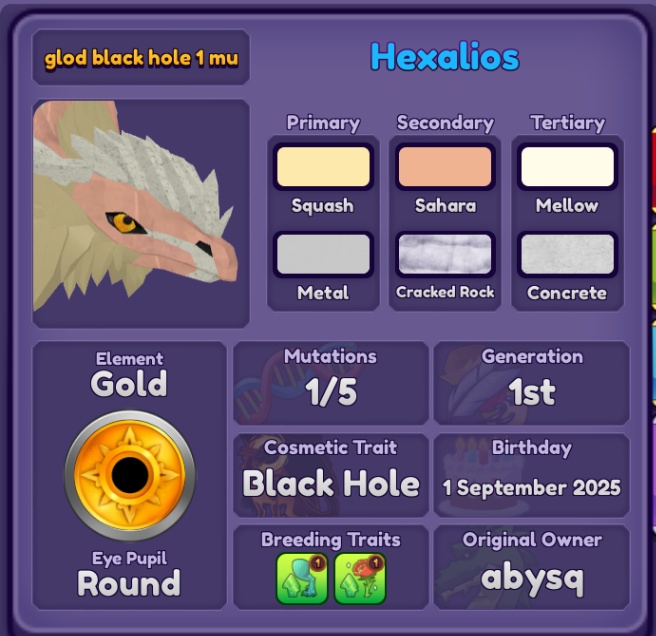 Hexalios - Roblox Dragon Adventures Trade | Traderie