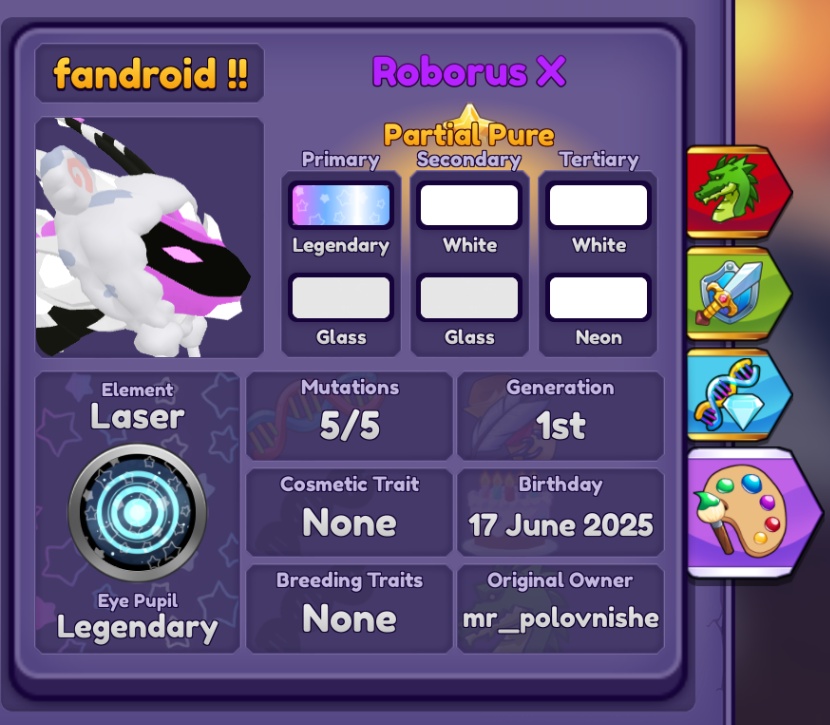 Roborus X - Roblox Dragon Adventures Trade | Traderie