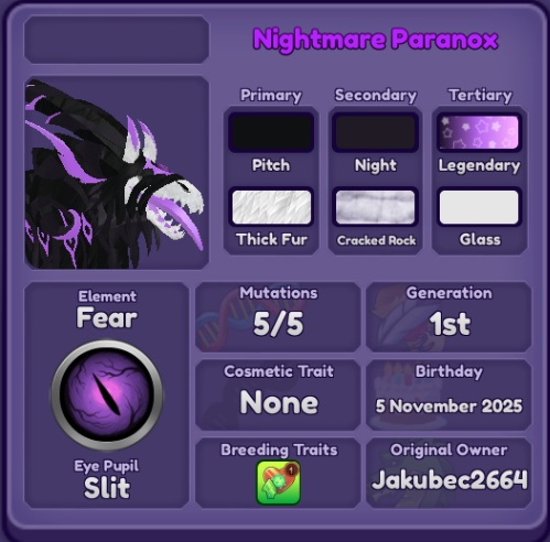 Nightmare Paranox - Roblox Dragon Adventures Trade | Traderie