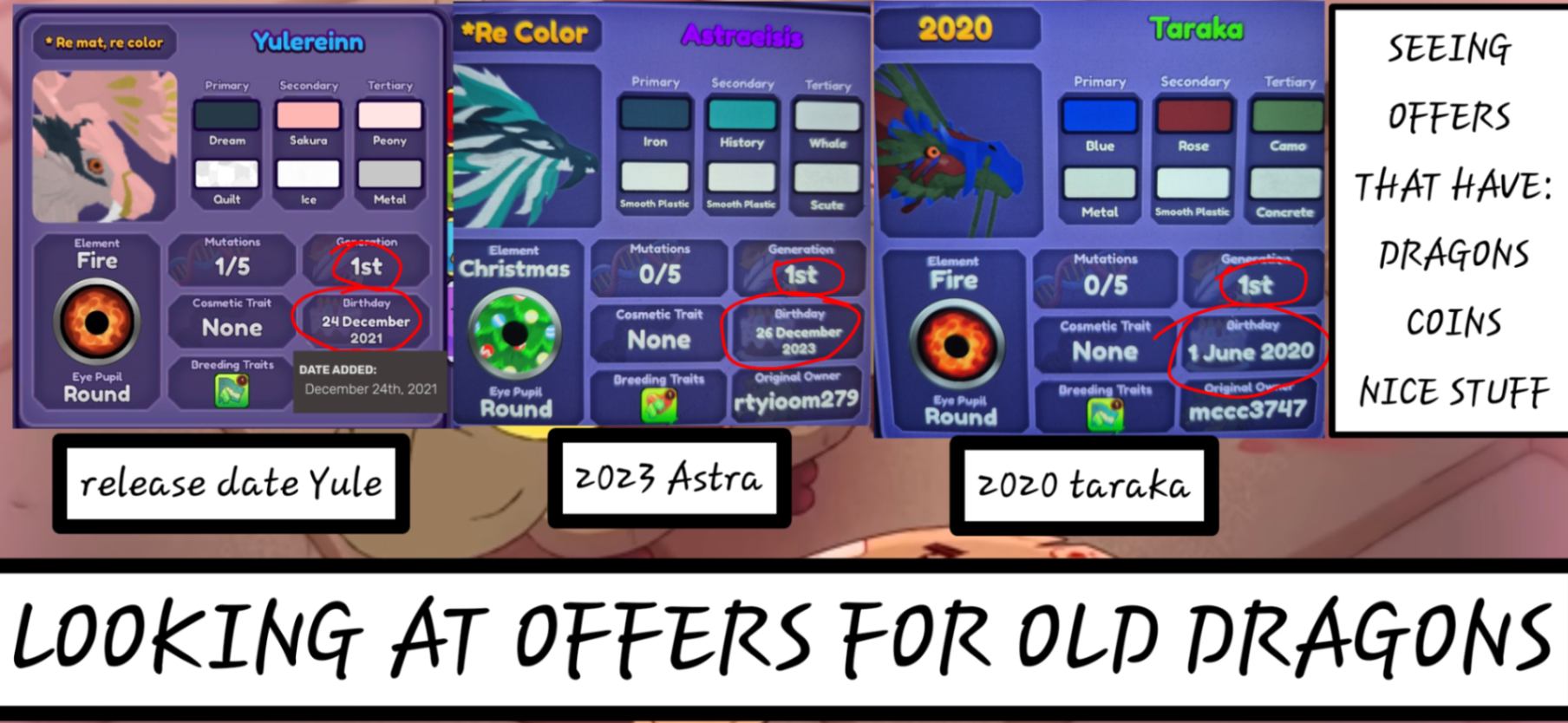 Yulereinn - Roblox Dragon Adventures Trade | Traderie