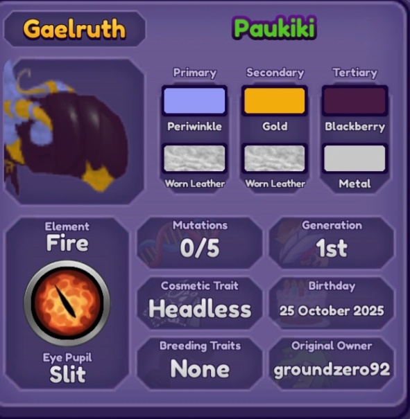 Paukiki - Roblox Dragon Adventures Trade | Traderie
