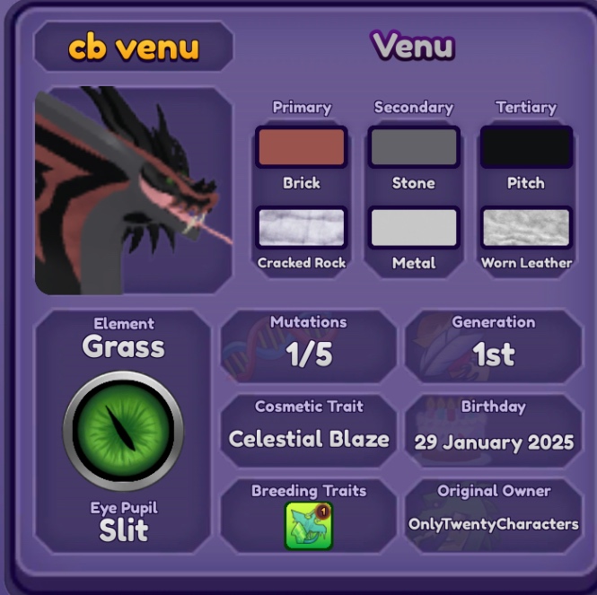 Venu - Roblox Dragon Adventures Trade | Traderie