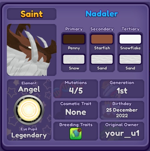 Nadaler - Roblox Dragon Adventures Trade | Traderie