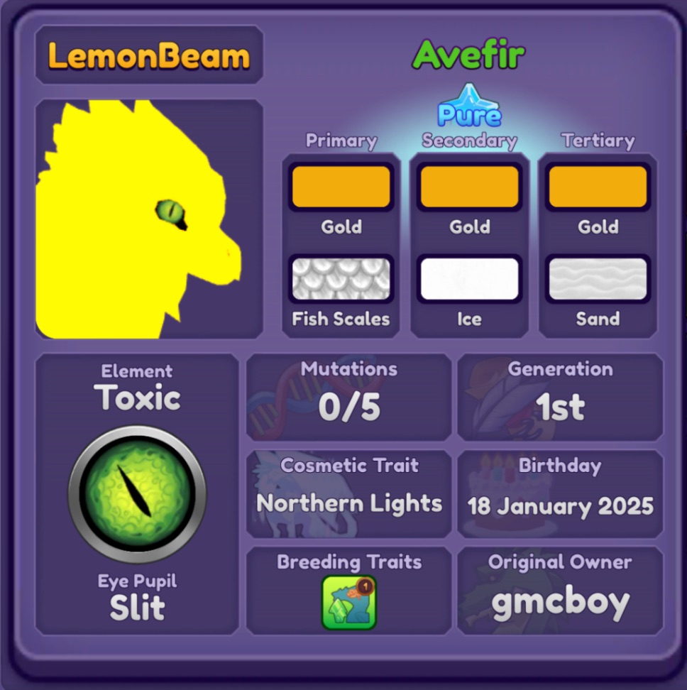 Avefir - Roblox Dragon Adventures Trade | Traderie