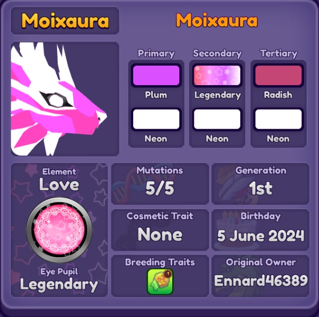 Moixaura - Roblox Dragon Adventures Trade | Traderie