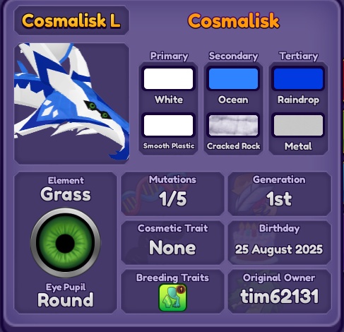 Cosmalisk - Roblox Dragon Adventures Trade | Traderie