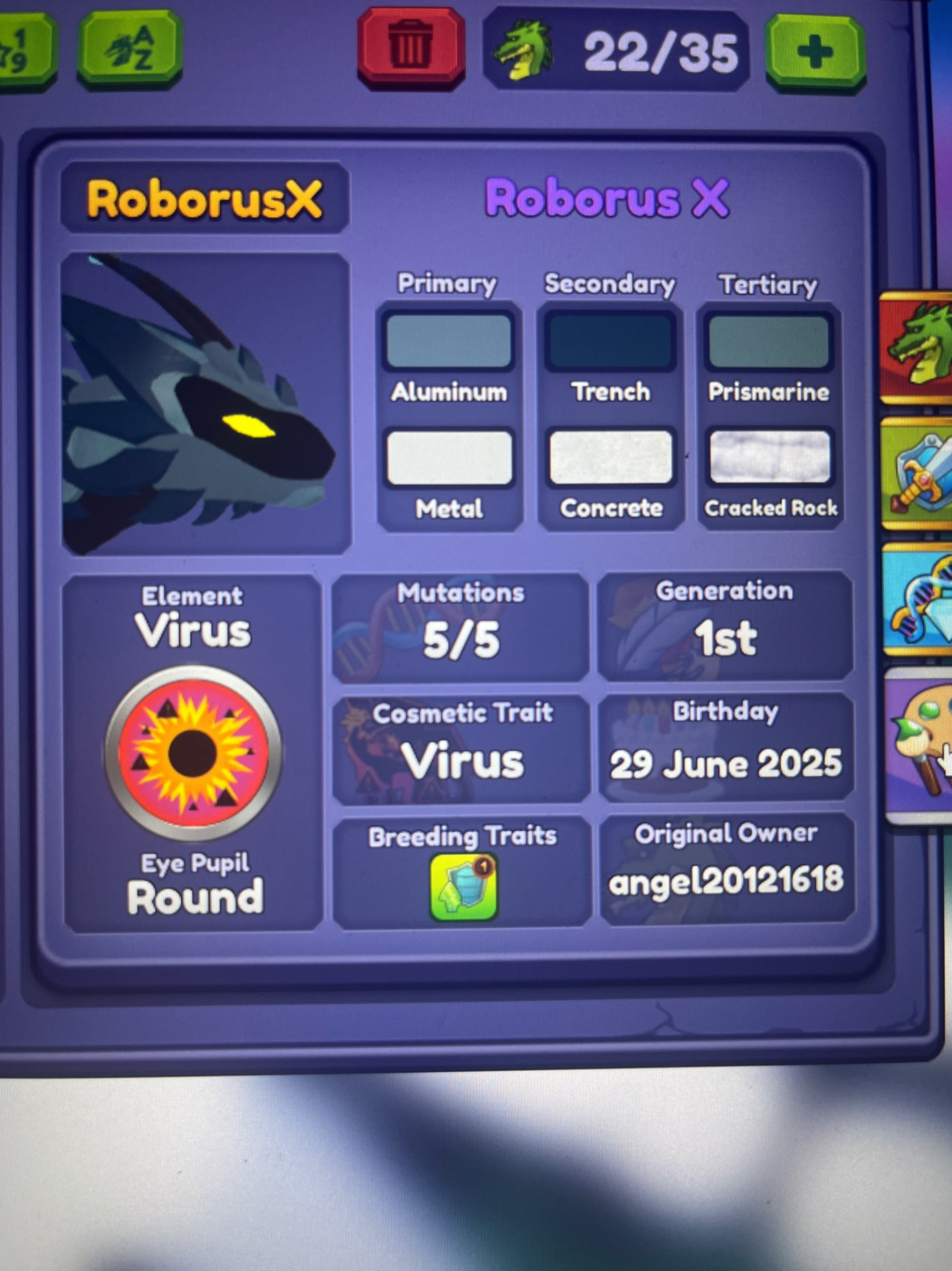 Roborus X - Roblox Dragon Adventures Trade | Traderie