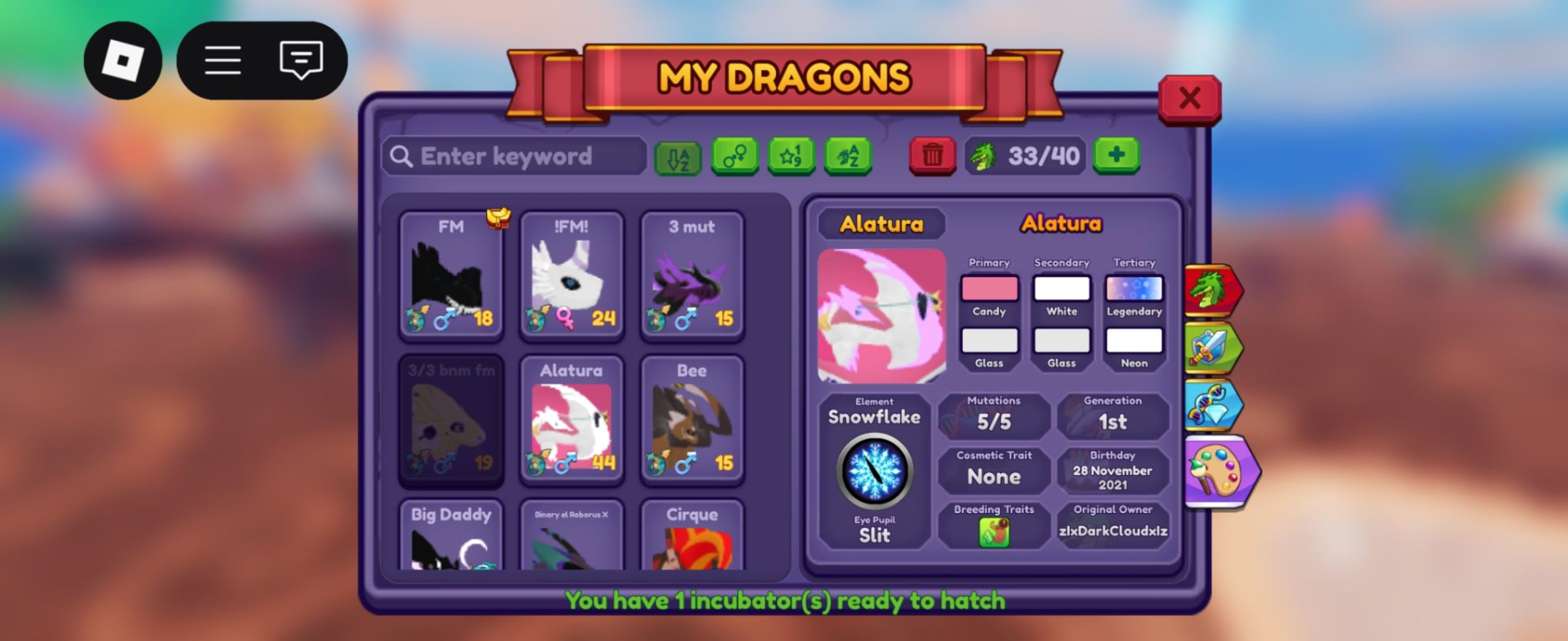 Alatura - Roblox Dragon Adventures Trade | Traderie
