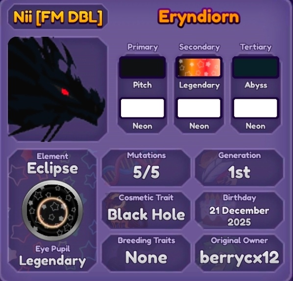 Eryndiorn - Roblox Dragon Adventures Trade | Traderie