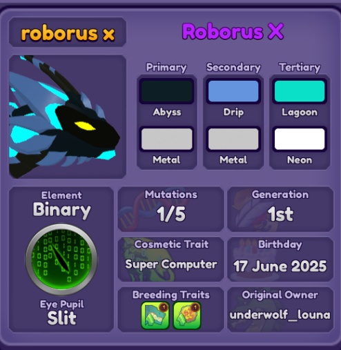 Roborus X - Roblox Dragon Adventures Trade | Traderie