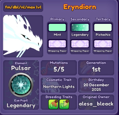 Eryndiorn - Roblox Dragon Adventures Trade | Traderie