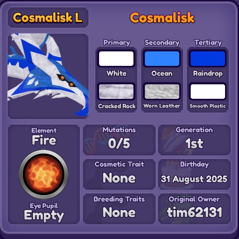 Cosmalisk - Roblox Dragon Adventures Trade | Traderie