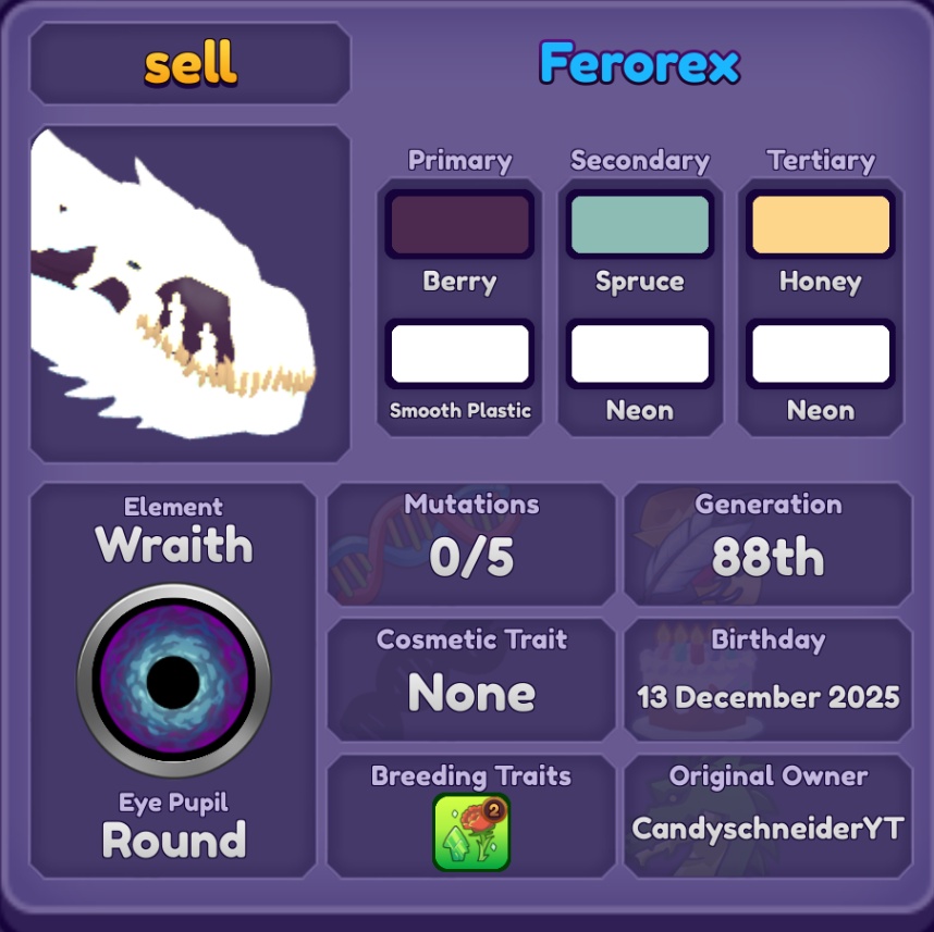 Ferorex - Roblox Dragon Adventures Trade | Traderie