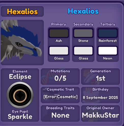 Hexalios - Roblox Dragon Adventures Trade | Traderie