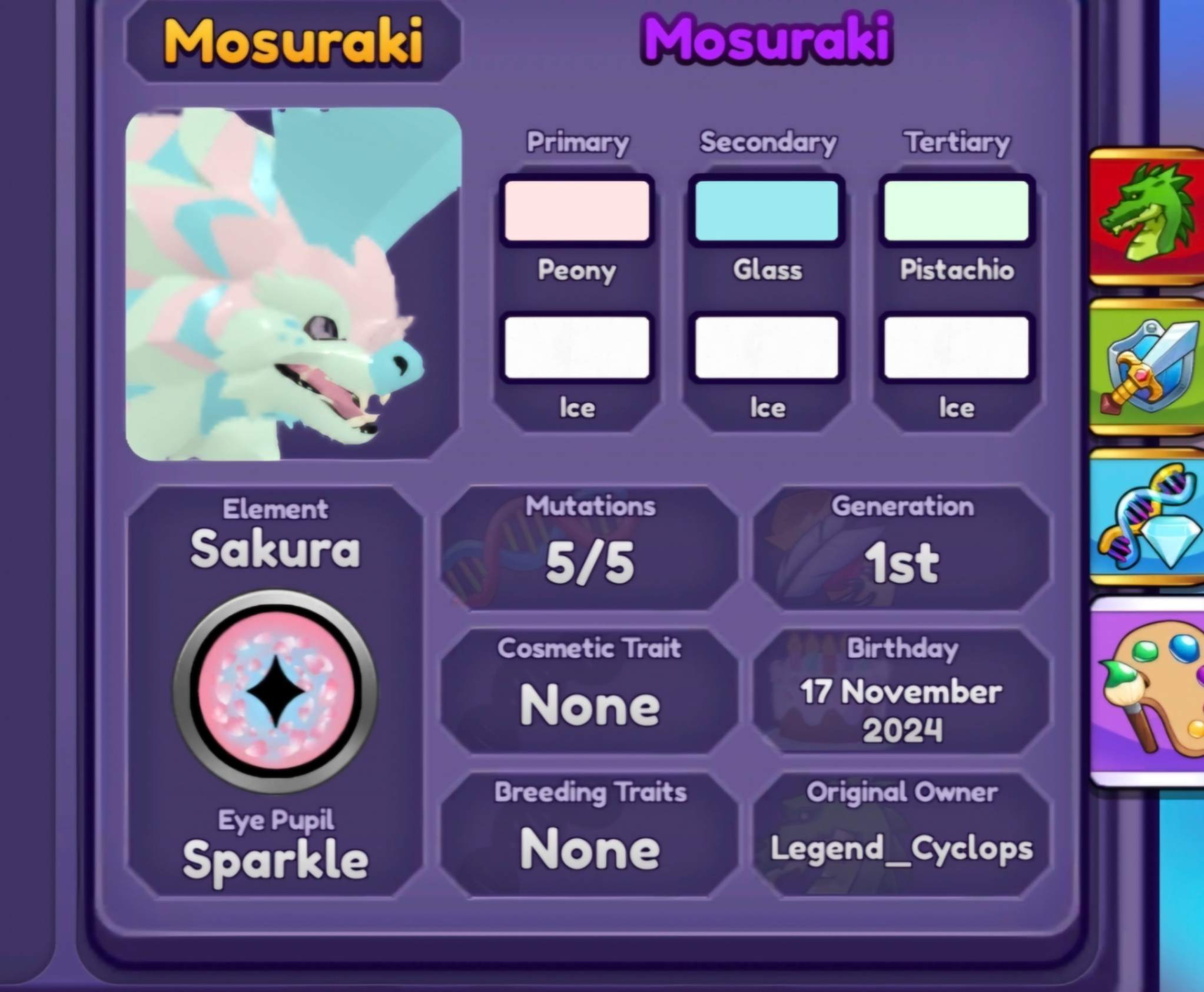 Mosuraki - Roblox Dragon Adventures Trade | Traderie