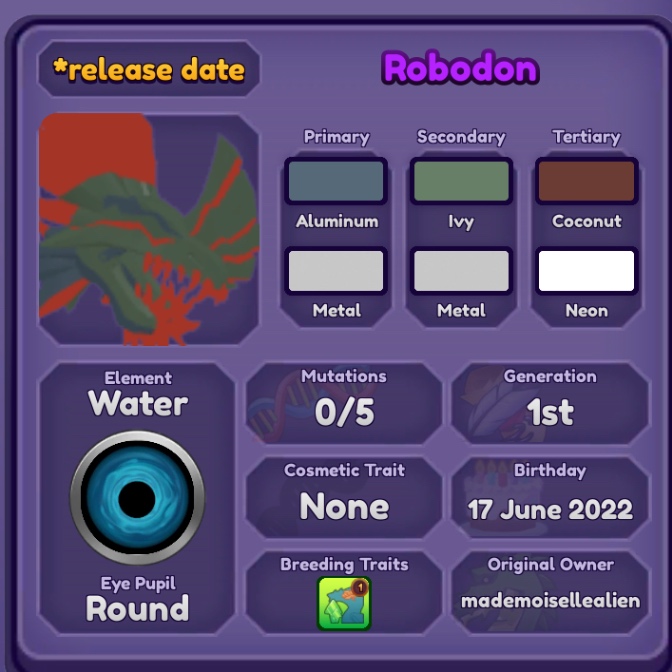 Robodon - Roblox Dragon Adventures Trade | Traderie