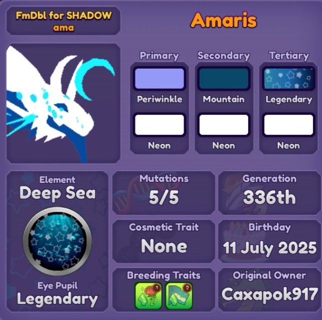 Amaris - Roblox Dragon Adventures Trade | Traderie