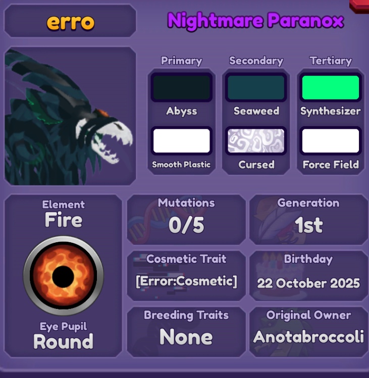 Nightmare Paranox - Roblox Dragon Adventures Trade | Traderie