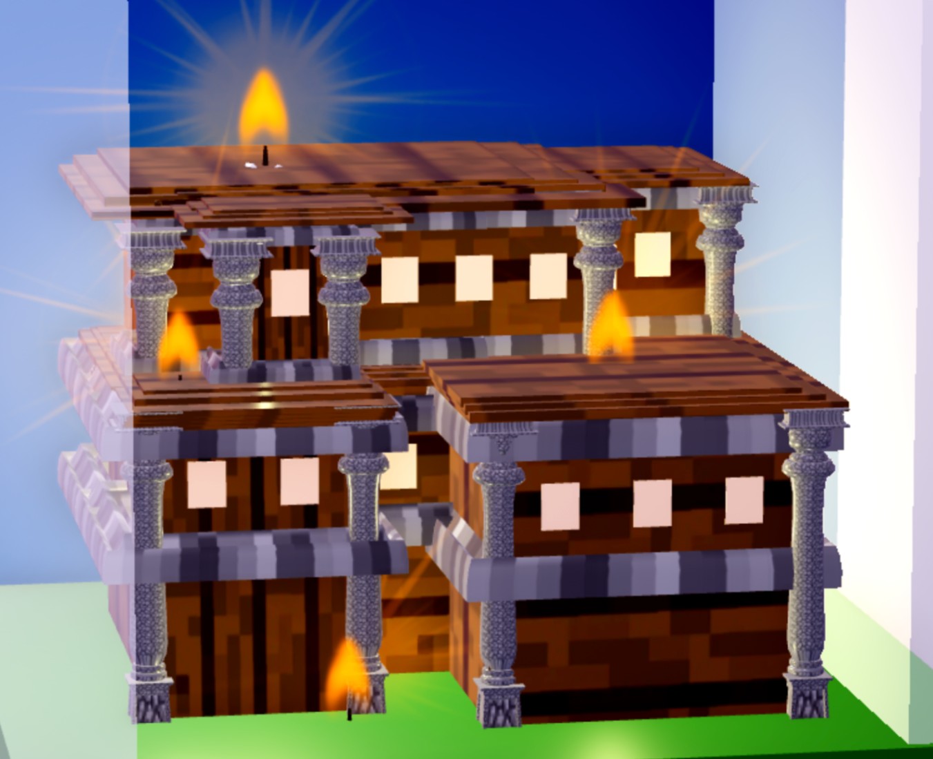 MINI WOODLAND MANSION ON FIRE BUILD IN ROYALE HIGH