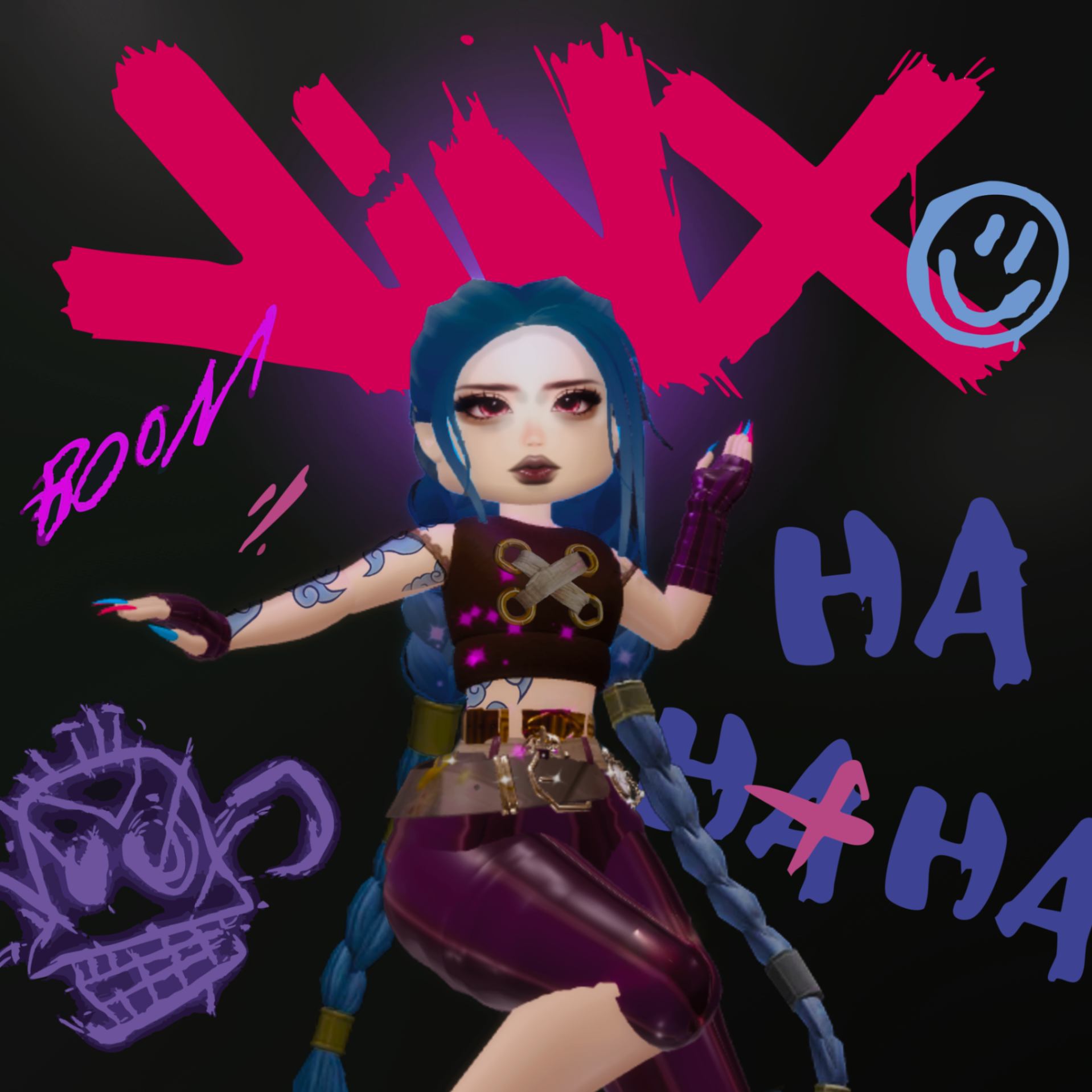 Arcane - Jinx by Wall.eDino | Royale High Outfit
