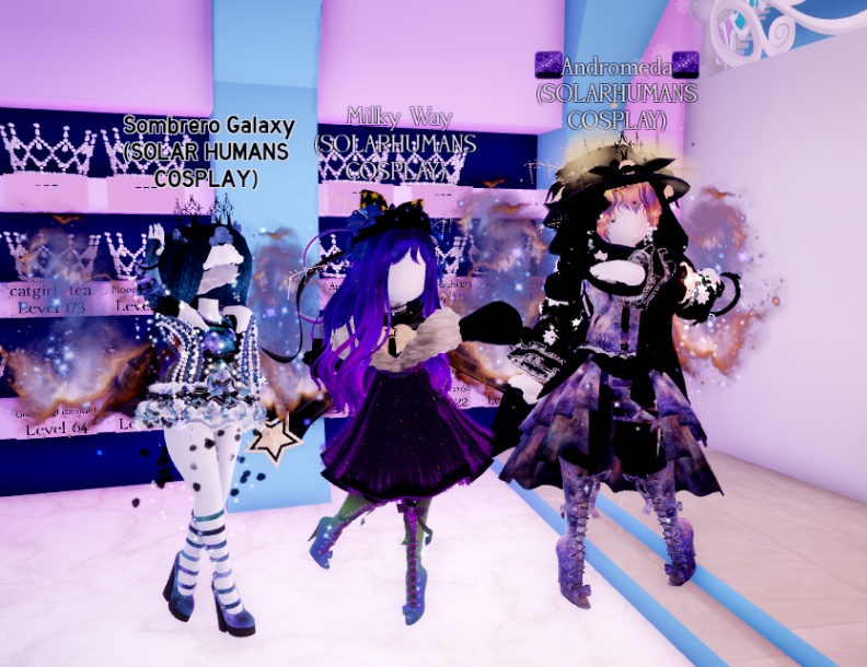Milky Way, Sombrero, and Andromeda galaxy cosplays :D by P1l0t | Royale ...